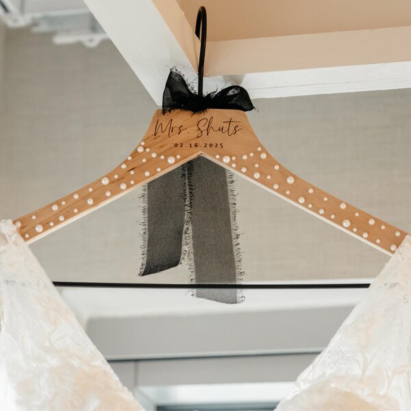 Wedding Title Hanger, Wedding Hangers, Bridesmaid Hanger, Personalized ...
