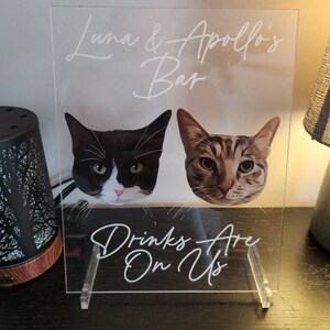 Pet Wedding Bar Sign Open Bar Acrylic Sign Custom Dog - Etsy