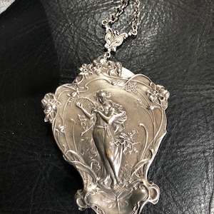 Goddess Locket Silver Goddess Locket Mythology Medieval | Etsy