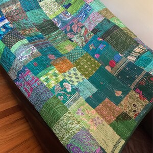 Vintage Handmade Patchwork Quilt - Etsy