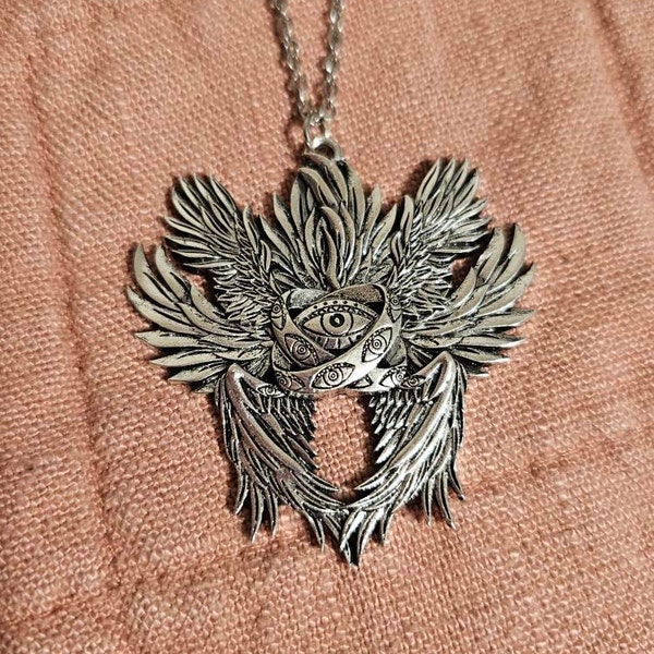 Seraph Pendant, Biblically Accurate Angel Necklace, Seraphim Art ...