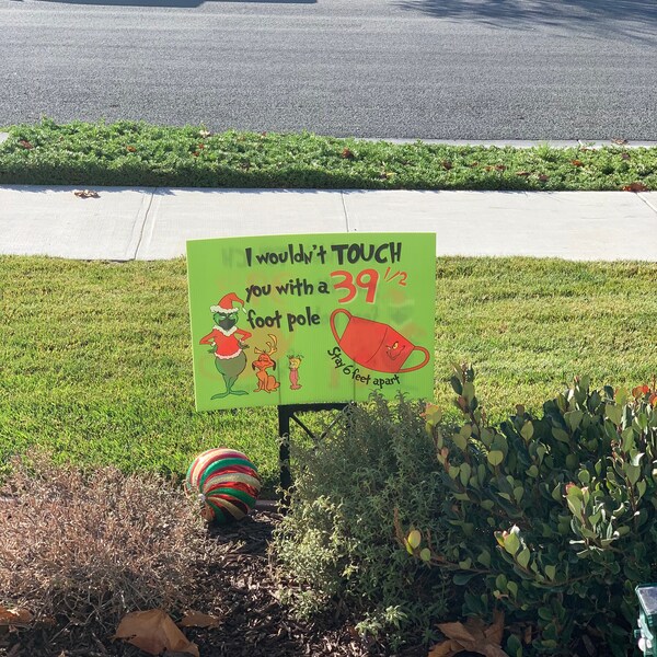 The Grinch Yard Sign, the Grinch, the Christmas Grinch Lawn Ornament ...