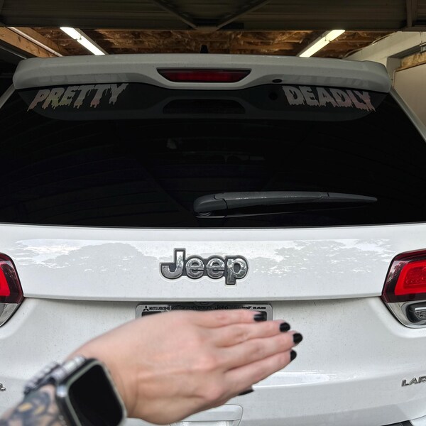 Windshield Sunstrip Eyebrow Decal | Text Only No Background | Custom ...