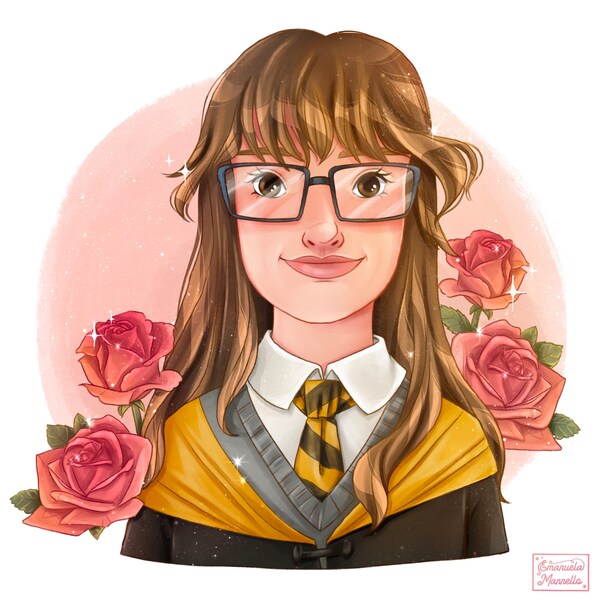MAGIC STUDENT PORTRAIT | Custom Portrait | Illustration Portrait ...