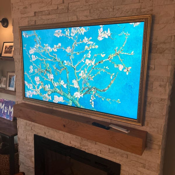 Handmade Walnut TV Frame for TCL Nxtframe: Modern Wood Bezel, All Inch ...