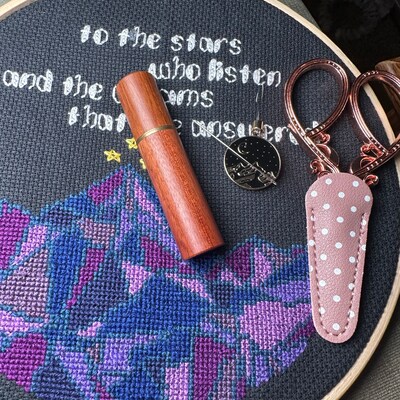 Heart Embroidery Pocket Mirror Kit Blank Compact Mirror for - Etsy