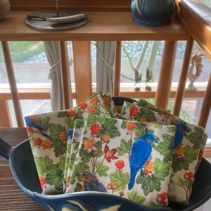 Cloth Napkins Sets of 4 Dapper Foxes Gray Orange Black - Etsy