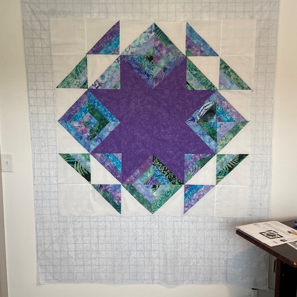 Partial Eclipse Quilt Pattern in Two Sizes Robin Pickens RPQP-PE155, Charm Pack and Layer Cake ...