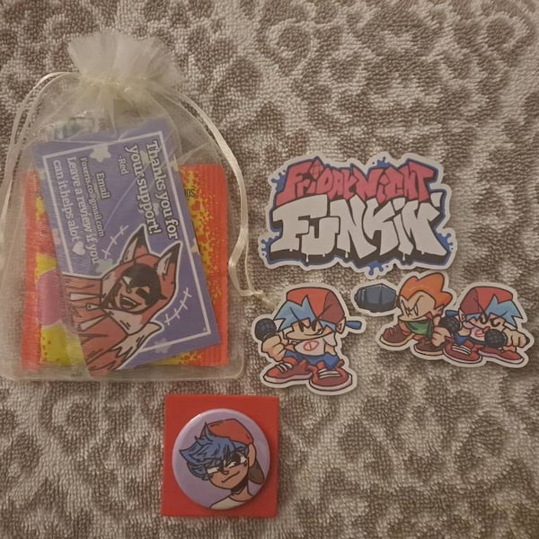 Friday Night Funkin FNF Stickers and Buttons - Etsy