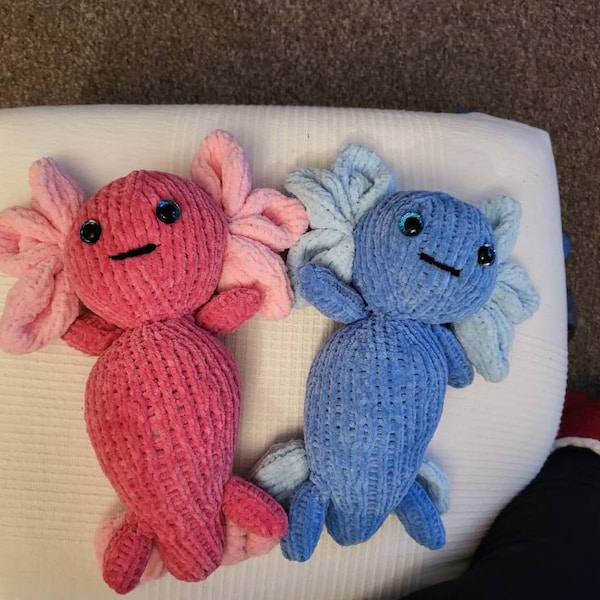 PDF Knitting Pattern Axolotl Inspired Soft Toy Plush 32cm Flutterby ...