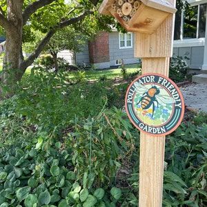 Bee Pollinator Friendly Garden Sign - Etsy