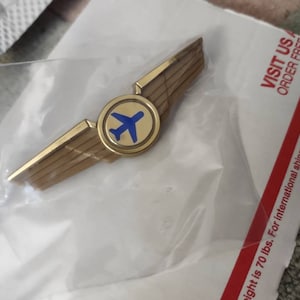Vintage PAN AM AIRLINES 1960's Junior Clipper Pilot Metal Kiddie Wings ...