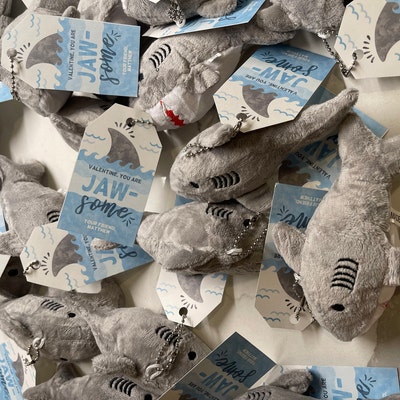 INSTANT DOWNLOAD, Valentine Shark Tags, Valentine's Day Card for Kids ...