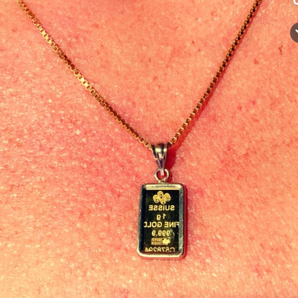 14K Pretty Yellow Gold Frame for 10 Gram Gold Bar With Round Diamonds ...