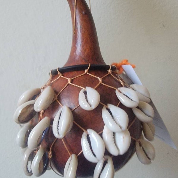 Shekere Cowrie Shell Rattle //jabara, Axatse, Netted Cowrie Shell Gourd ...