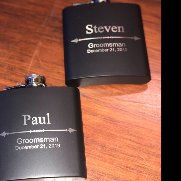 Groomsmen Gift Flask, Personalized Flask, Groomsmen Gifts, Wedding Gift ...