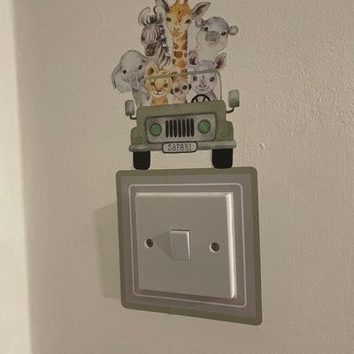 Safari Animal Light Switch Surround Art Vinyl Stickers - Etsy UK