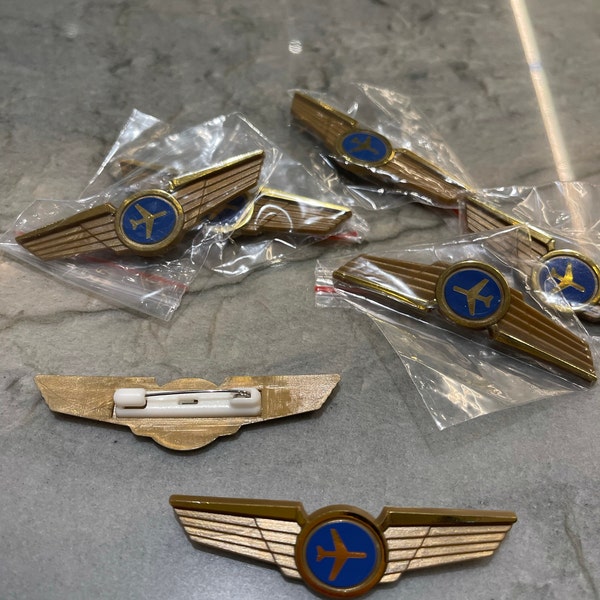 Airlines Pilot Wings Captains Gold Metal Airplane Pin - Etsy