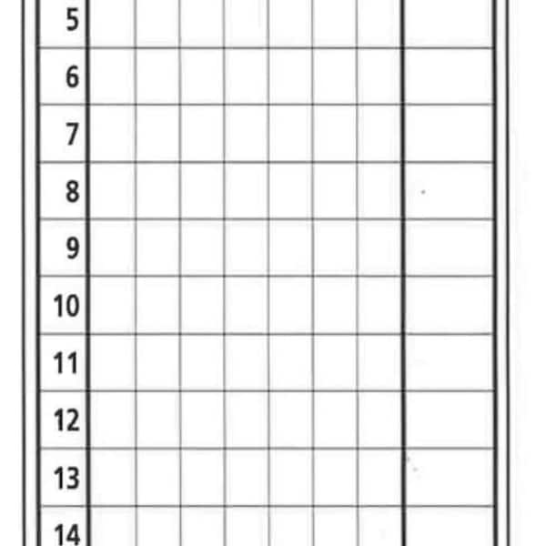 Printable Mini Golf Score Sheet - PDF Format | 2 per Page | Miniature ...