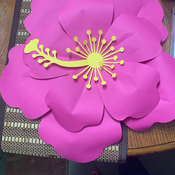 Svg Paper Flower Hibiscus Template, TROPICAL SET Hawaiian Flower,3 ...