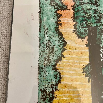 Lizard Gecko Reptile Woodcut Engraving Hand Carved Woodblock Print ...