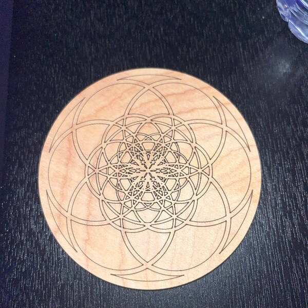 Metatron's Cube LED Table Light - Crystal / Sphere Stand - Layered ...