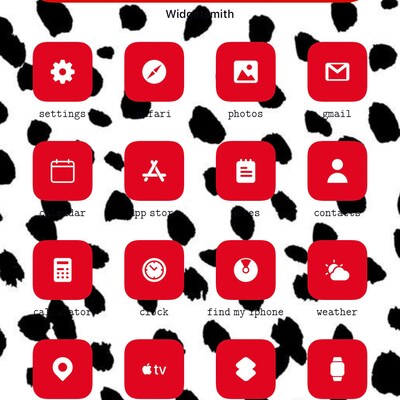 Ios Red App Icons 230 Bright Red Minimal Ios 14 Modern Icon Pack - Etsy