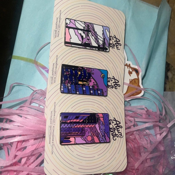 Halcyon Sunset Enamel Pin - Etsy