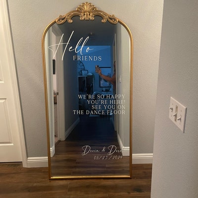 Welcome to Our Love Story Wedding Sign Mirror Decals and Stickers, We ...