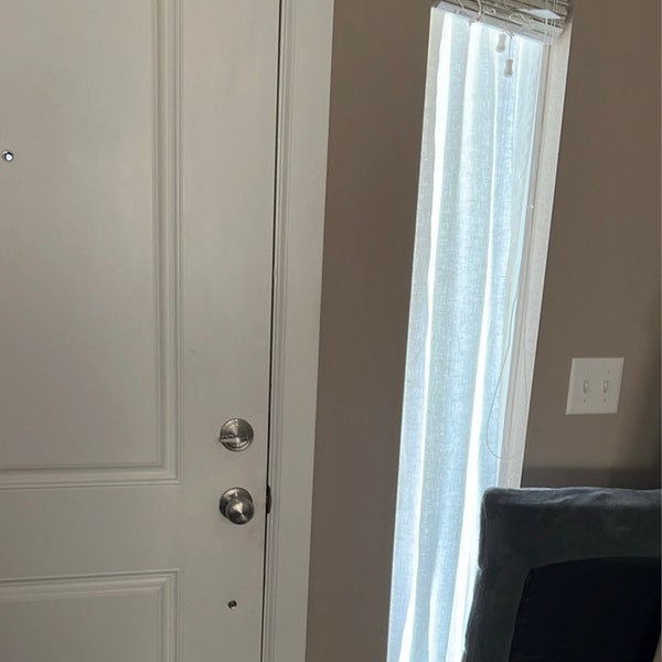 Custom Linen Sidelight Curtain: Privacy Window Panel, Fits 6-13” Wide ...