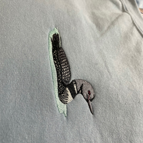 Great Northern Loon - Machine Embroidery Design, Common Loon Embroidery ...