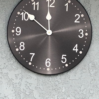 Heavy Metal Black Wall Clock, 8 Sizes to Choose, Made in USA, Lifetime ...