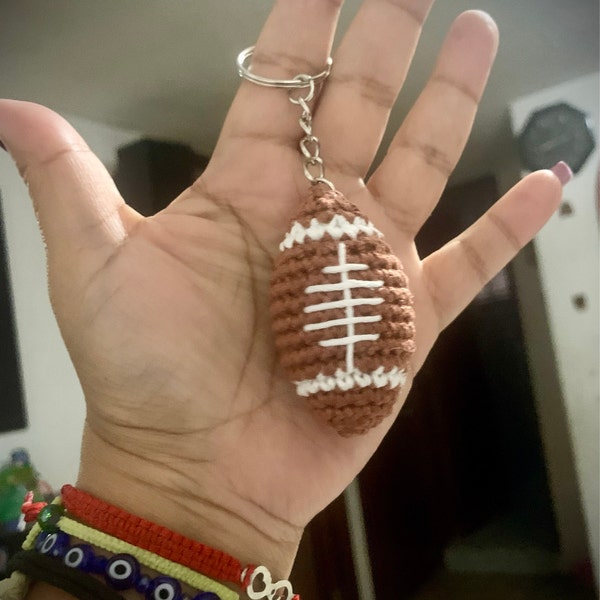 Football Keychain Crochet PATTERN ONLY! PDF Download Amigurumi Beginner ...