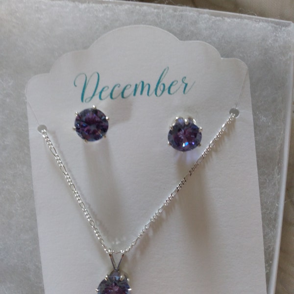 December Birthstone Earrings, December Birthday Earrings, December Gift ...