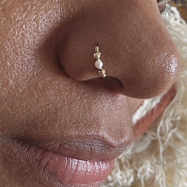 Silver 925 Spiral / Swirl Hoop Nose Ring - CUSTOMIZE - Etsy