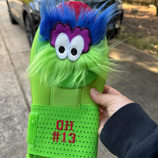 Phillies Phanatic Youth Sliding Mitt Green- FREE Personalization - Etsy