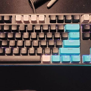 104 Custom Rainbow PBT Keycap Set for Cherry MX Style Switches. Backlit ...