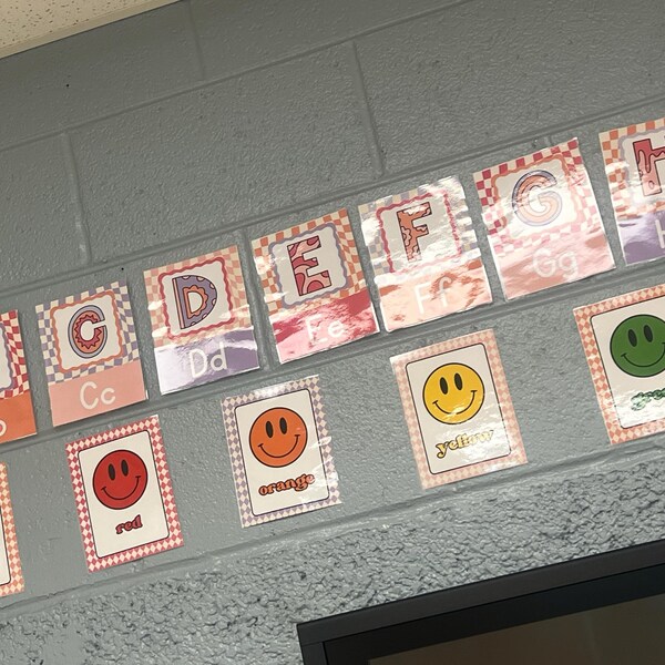 Rainbow Wildflower Classroom Decor Bundle: Editable Canva Templates ...