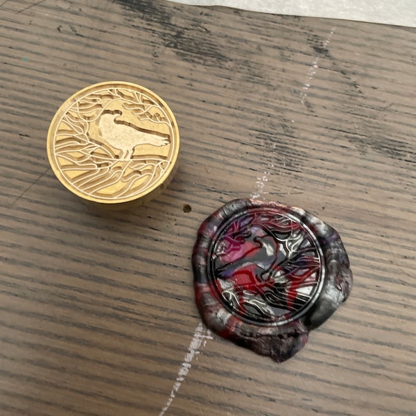 Crow Wax Seal Stamp Kit,raven Wax Seal Stamp,wedding Wax Seal Stamp ...