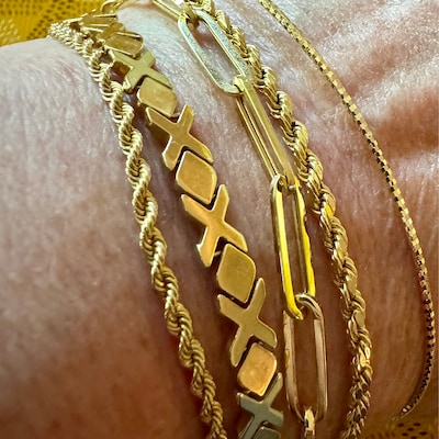 14k Real Gold Miami Cuban Link Chain With Zirconia Box Lock Necklace ...