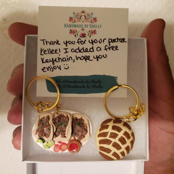 Mexican Paleta Payaso Keychain, Sponch Cookie Keychain, Concha Keychain ...