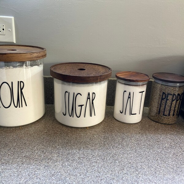 Custom Rae Dunn Inspired Vinyl 3" Decals-canister Labels-farmhouse ...