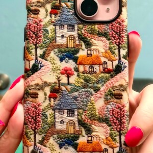 Forever Floral Boho Embroidery Effect Phone Case Sprawling Countryside ...