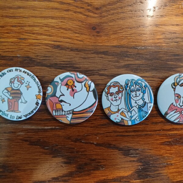 4 Pack Retro Style Jerma Button Pins ( 37 Mm ) - Etsy