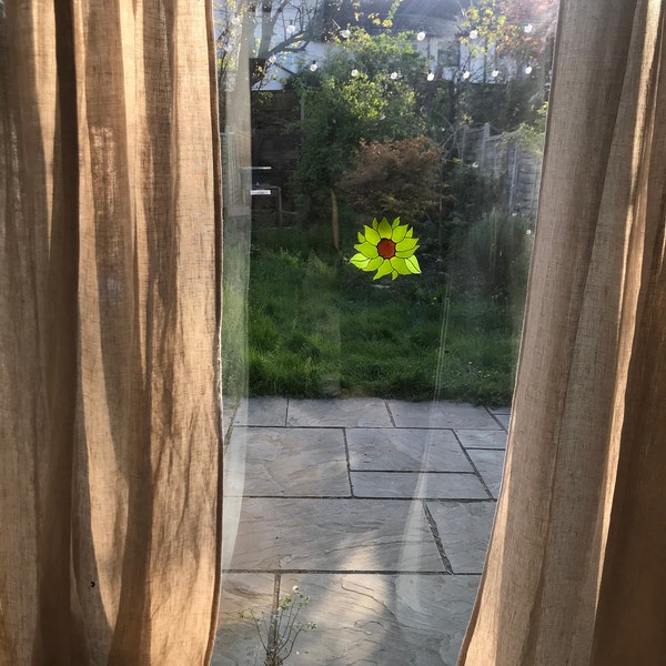 Ivy Corner Window Cling - Handpainted to Get the Look of Stained Glass ...