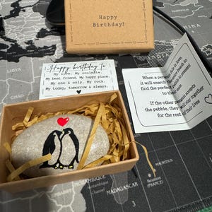 Penguin Pebble Romantic Gift for Girlfriend Boyfriend Small Anniversary ...