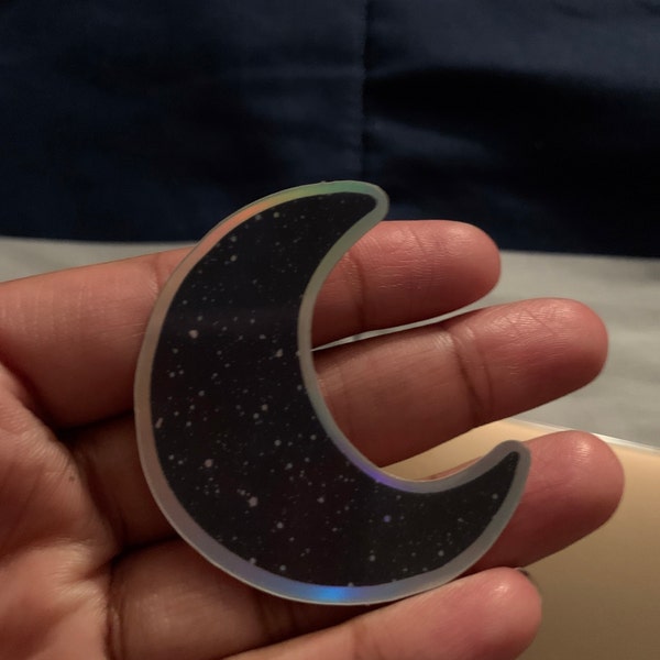 Moon Sticker, Galaxy Sticker, Holographic Sticker, Laptop Stickers ...
