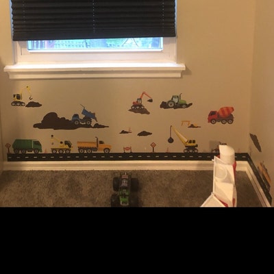 Truck & Construction Vehicle Wall Decals,kids Wall Decor Stickers, Boys ...