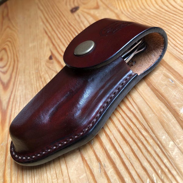 Buck Leather Sheath With Belt Clip, for Buck 112 Ranger Buck 110 Hunter ...