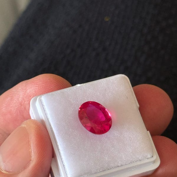 Genuine Flaming Ruby Acute Triangle Cut Loose Gemstone Red Corundum Lab ...